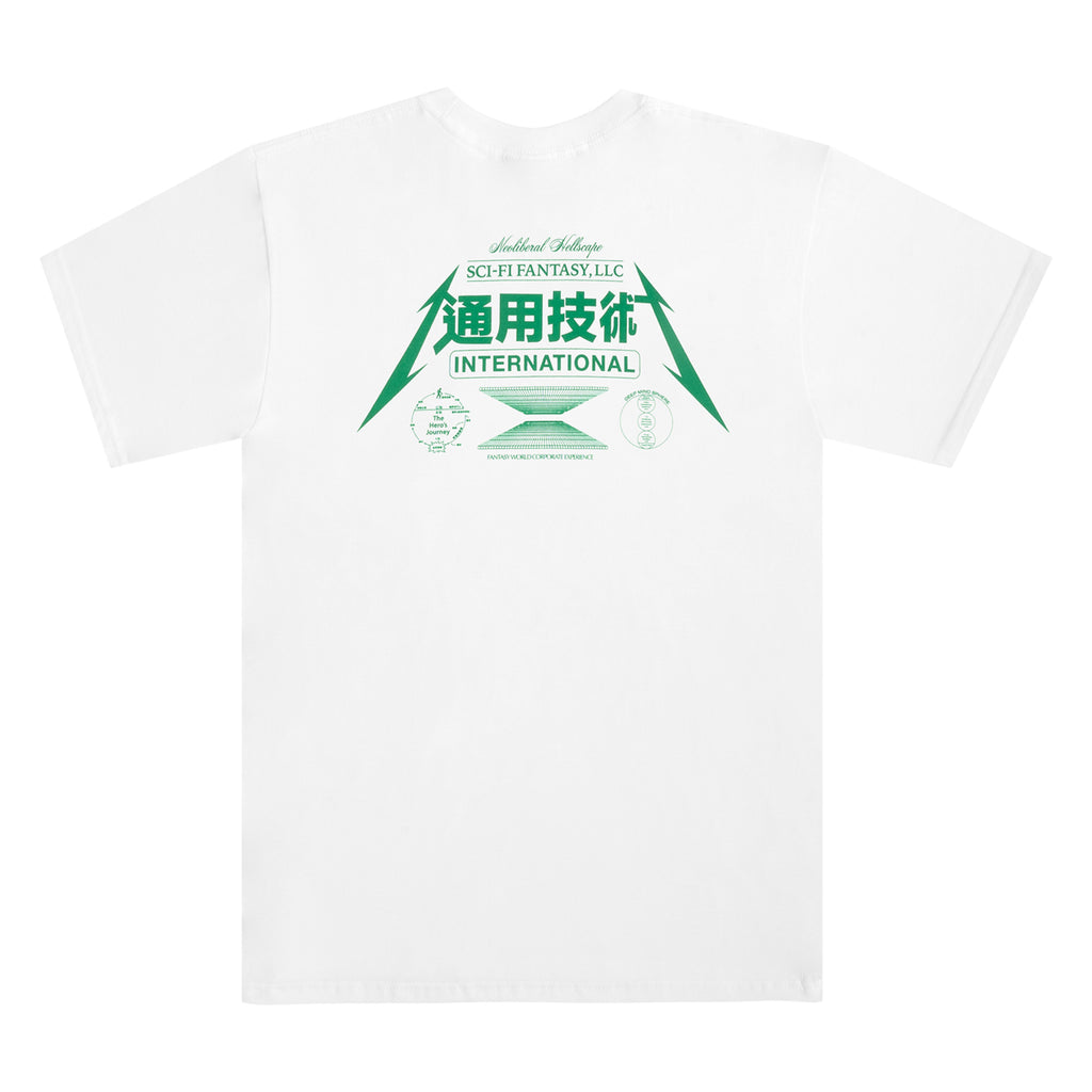 Neoliberal T Shirt in White by Sci-Fi Fantasy | Bored of Southsea