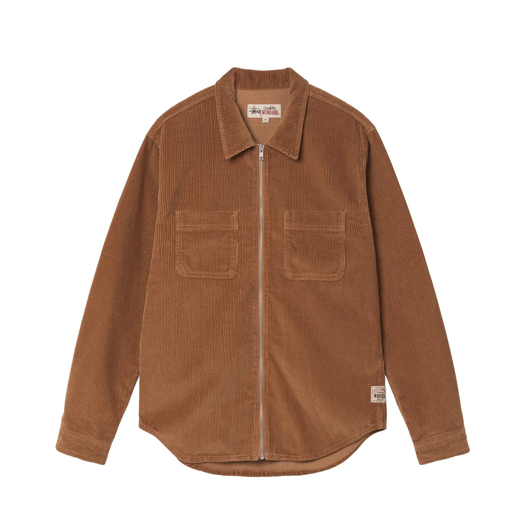 Zip Up Work Shirt in Black by Stussy | Bored of Southsea