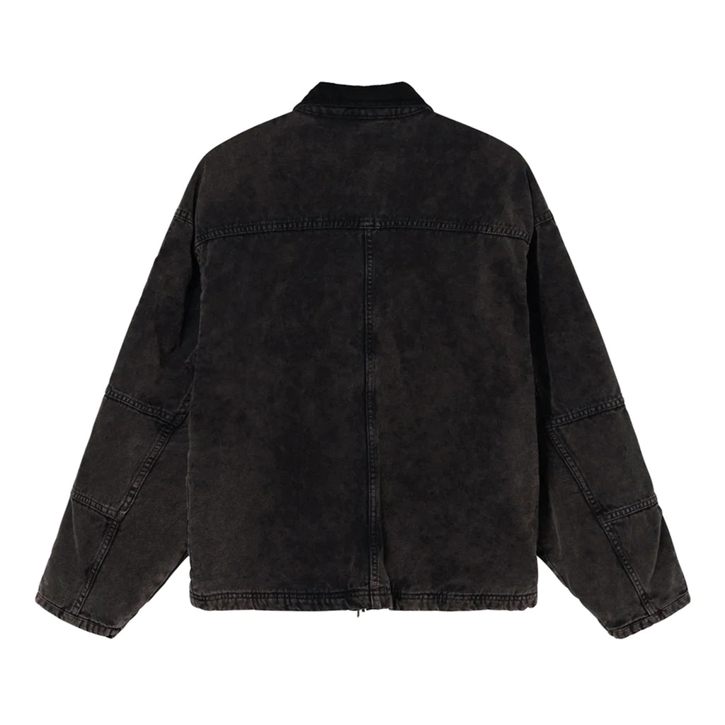 Washed Canvas Shop Jacket in Black by Stussy | Bored of Southsea