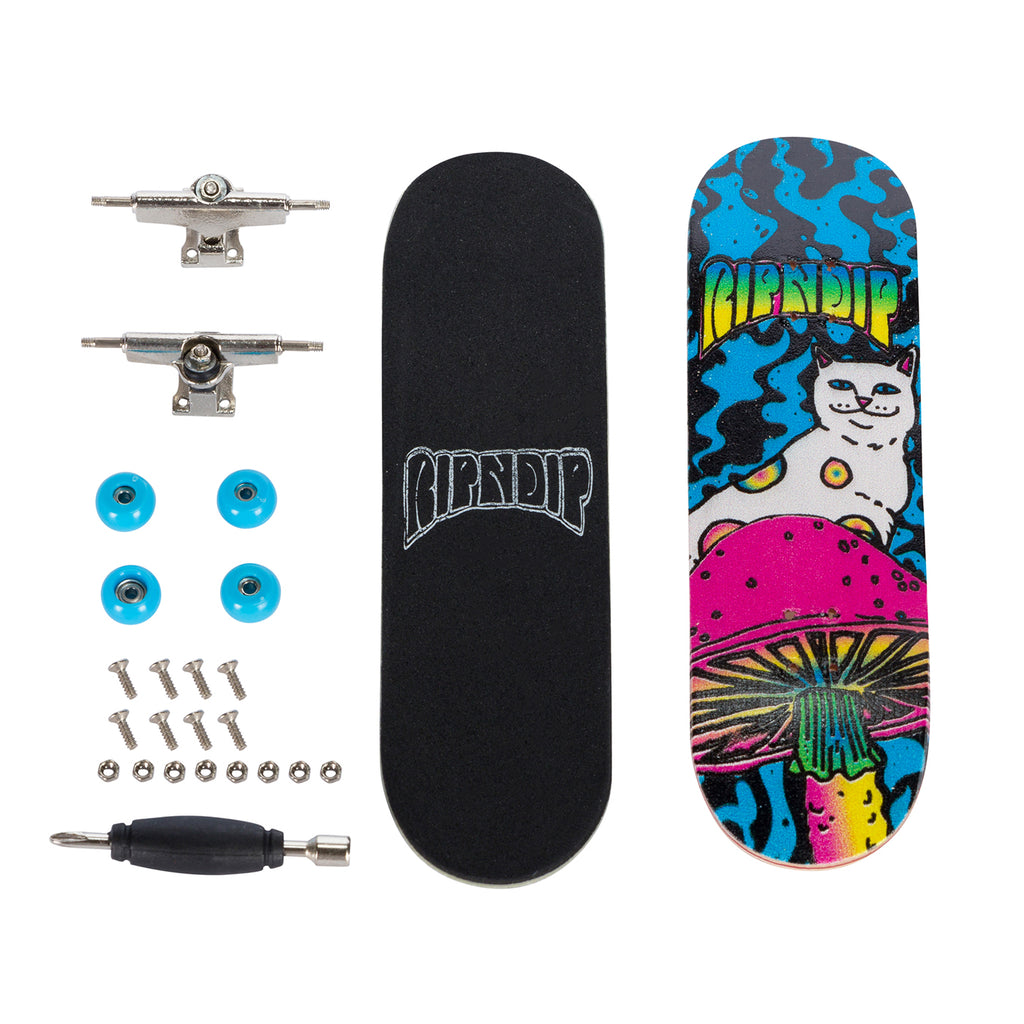 Psychedelic Mini Skateboard Toy in Multi by RIPNDIP | Bored of Southsea