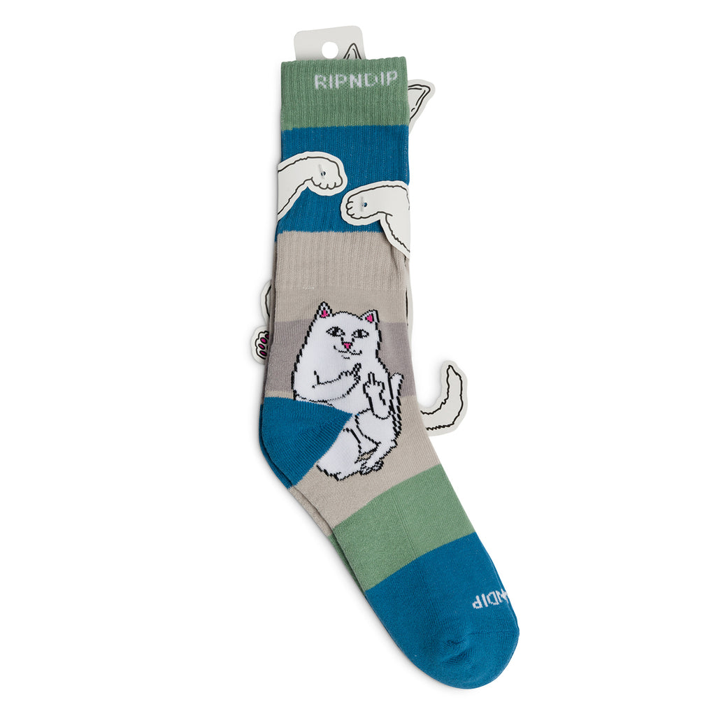 Lord Nermal Mid City Socks in Pine / Slate by RIPNDIP | Bored of Southsea