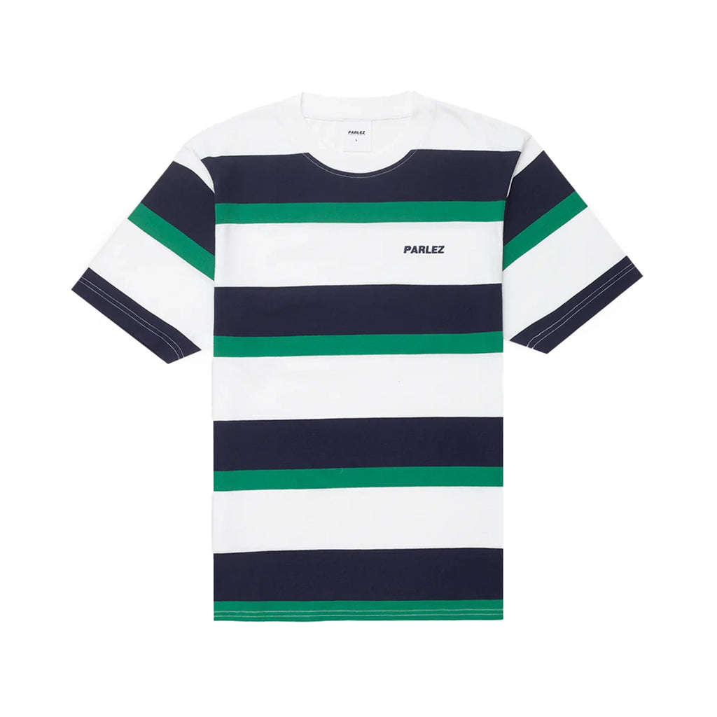 Topanga Stripe T Shirt in White by Parlez | Bored of Southsea